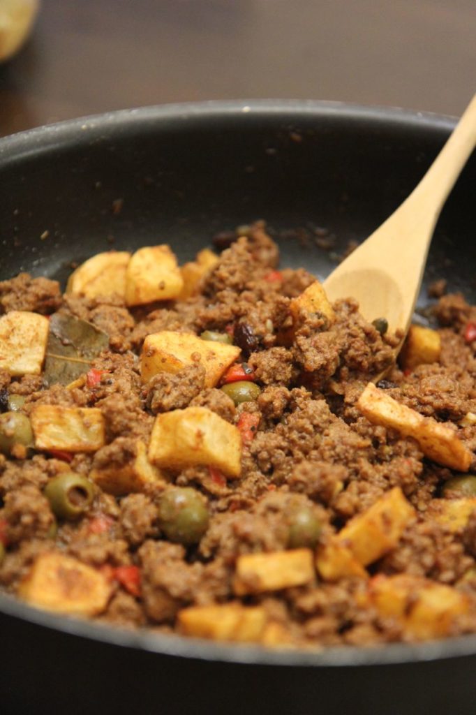 Picadillo Cubano Con Papas (Video) Cooked by Julie
