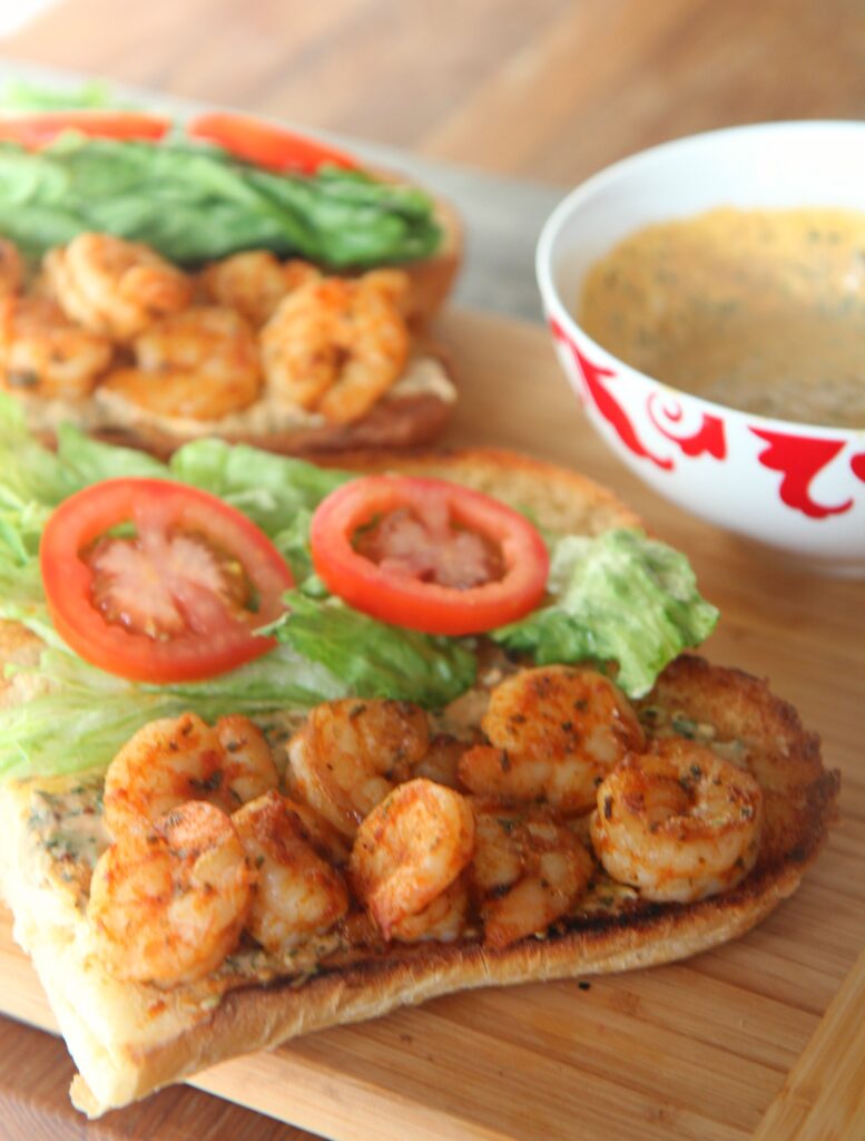 Grilled Shrimp Po'Boy Sandwich - (video) Cooked by Julie