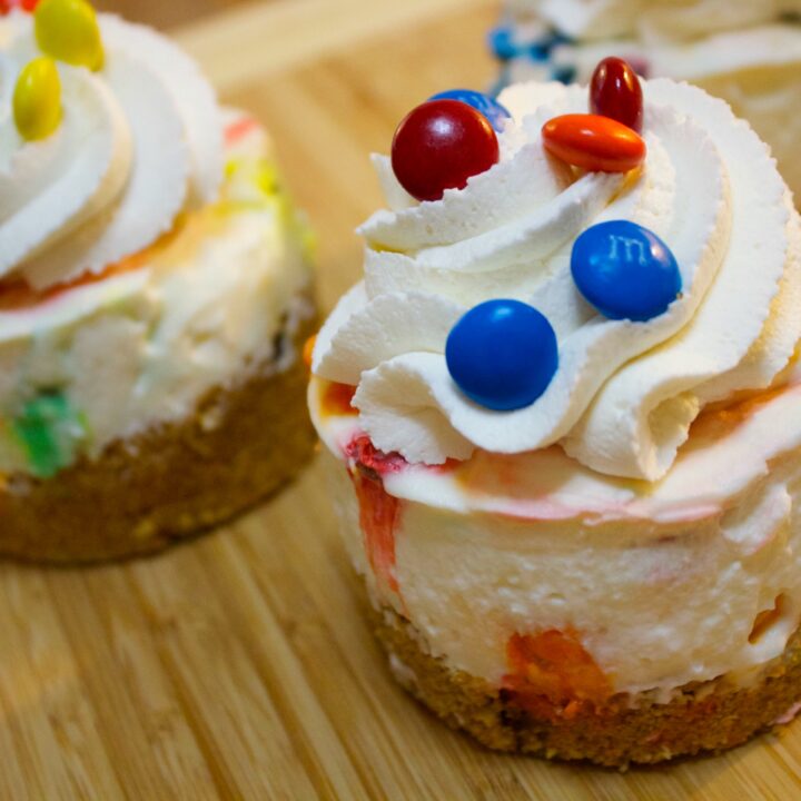 No Bake M&M Cheesecake