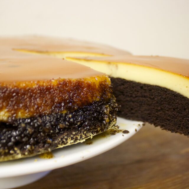Chocoflan (chocolate cake flan)