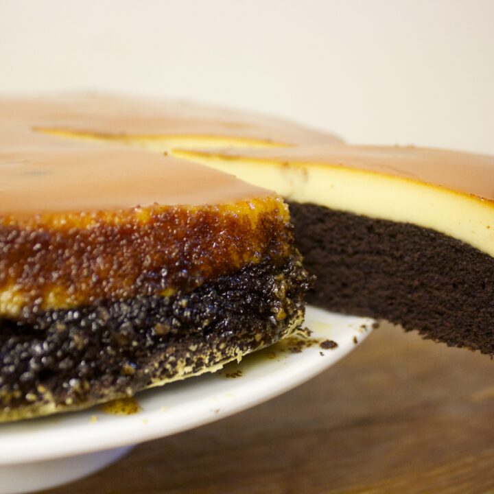 Chocoflan (chocolate cake flan)