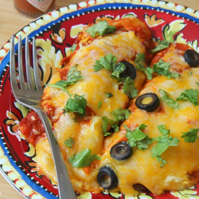 Homemade Beef Enchiladas & Red Sauce - Cooked by Julie