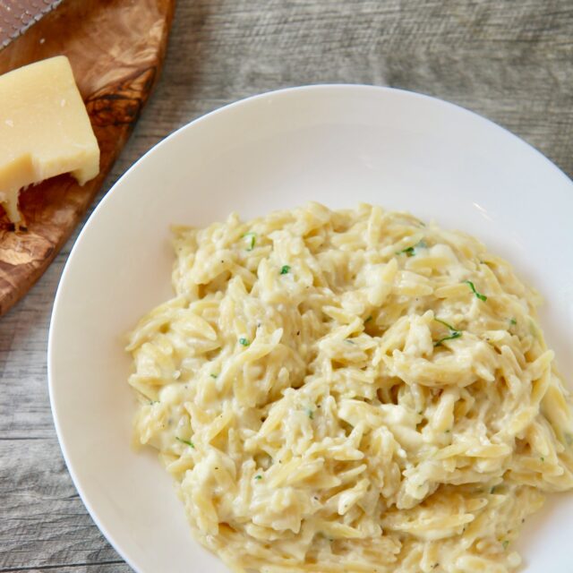 Cheesy Garlic Orzo Recipe - Cooked by Julie