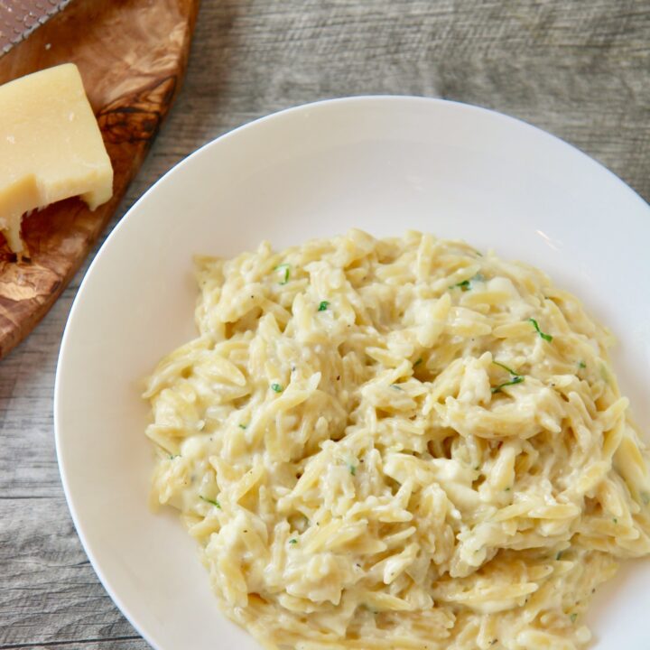 Cheesy Garlic Orzo Recipe - Cooked by Julie