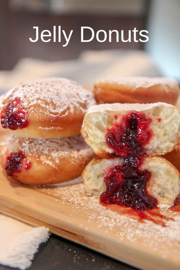 Jelly Donut Recipe - Sufganiyot (Video) - Cooked by Julie