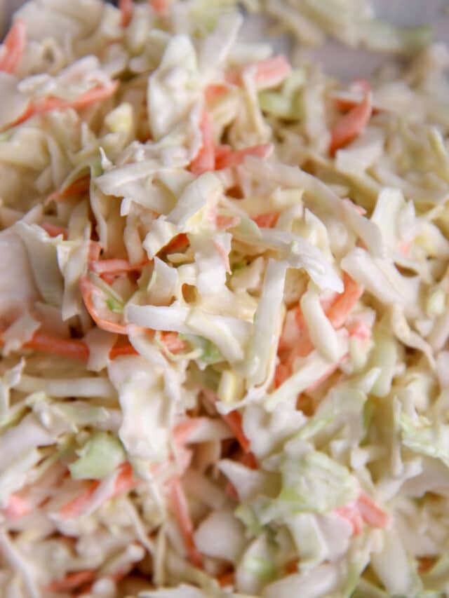 Creamy Coleslaw Story - Cooked by Julie