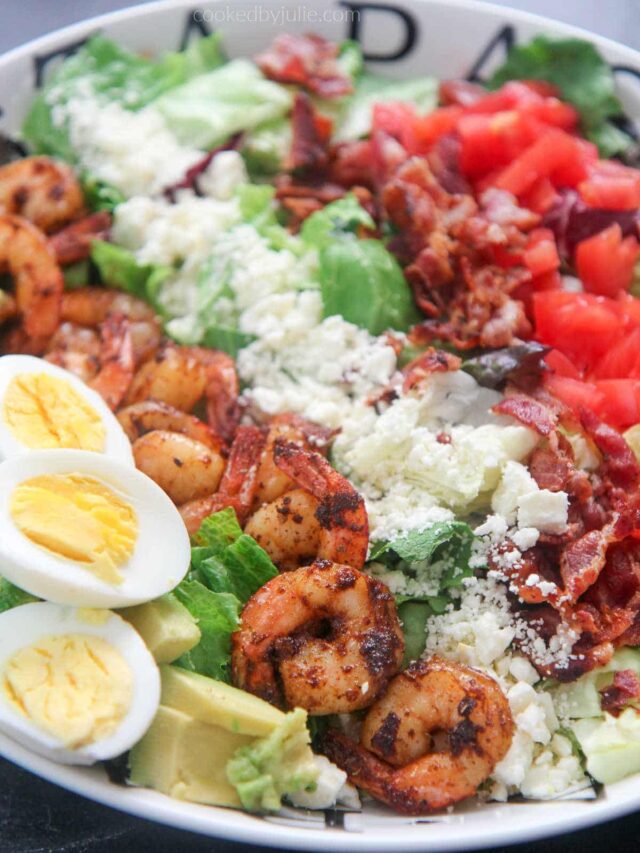 Shrimp Cobb Salad - Cooked by Julie