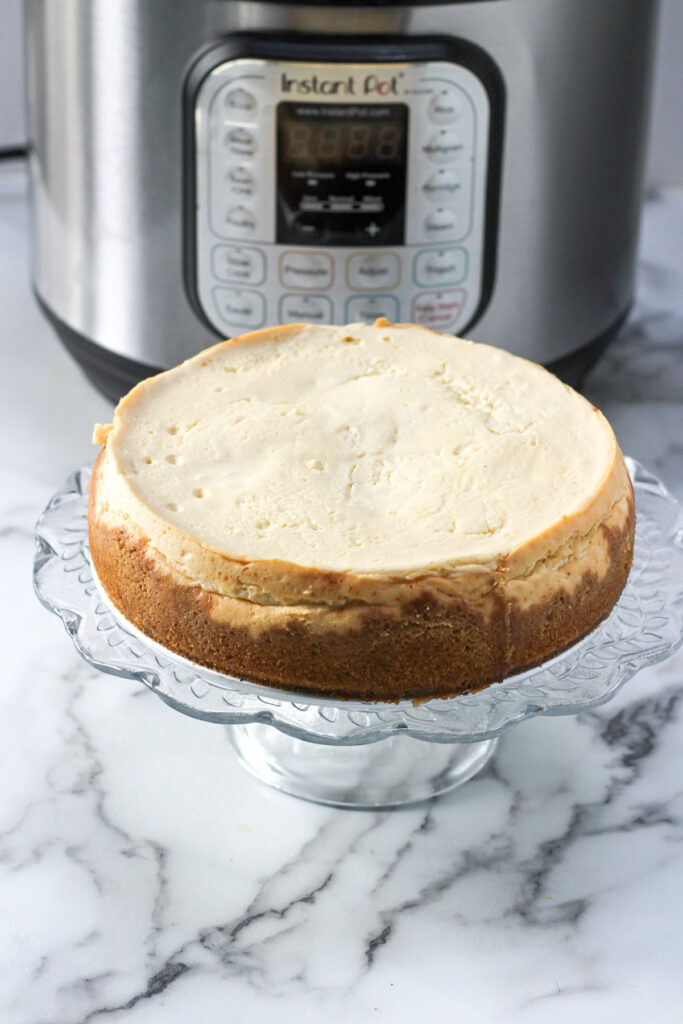 Instant Pot Salted Caramel Cheesecake - Cooked by Julie