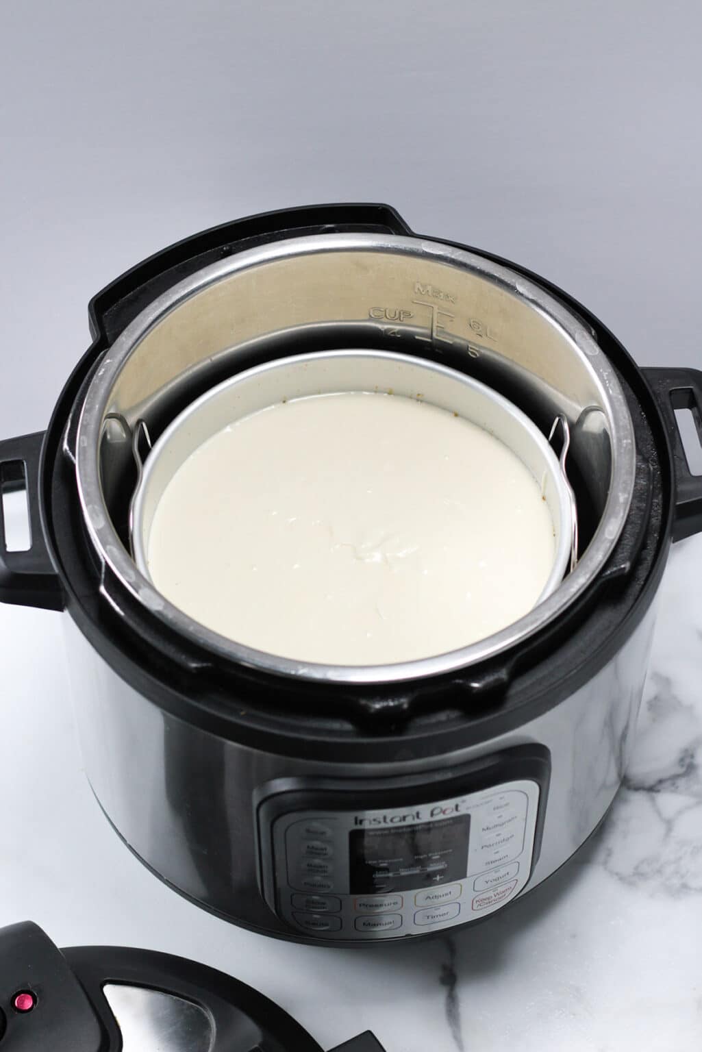 Instant Pot Salted Caramel Cheesecake - Cooked by Julie