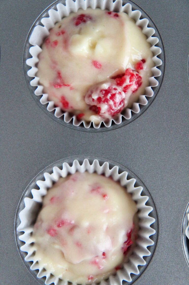 White Chocolate Raspberry Muffins - Cooked by Julie
