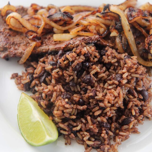 Congri (Cuban Black Beans and Rice) From Scratch! - Cooked by Julie