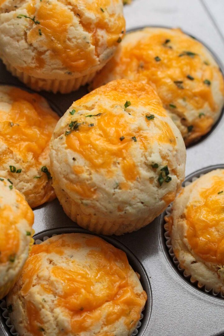Cheddar Cheese and Chive Muffins - Cooked by Julie