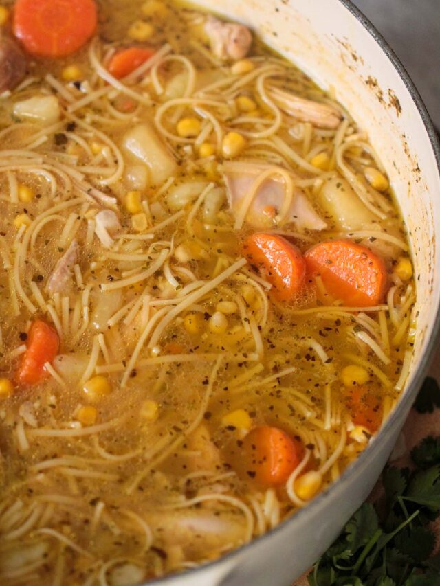 Sopa De Pollo Story - Cooked by Julie