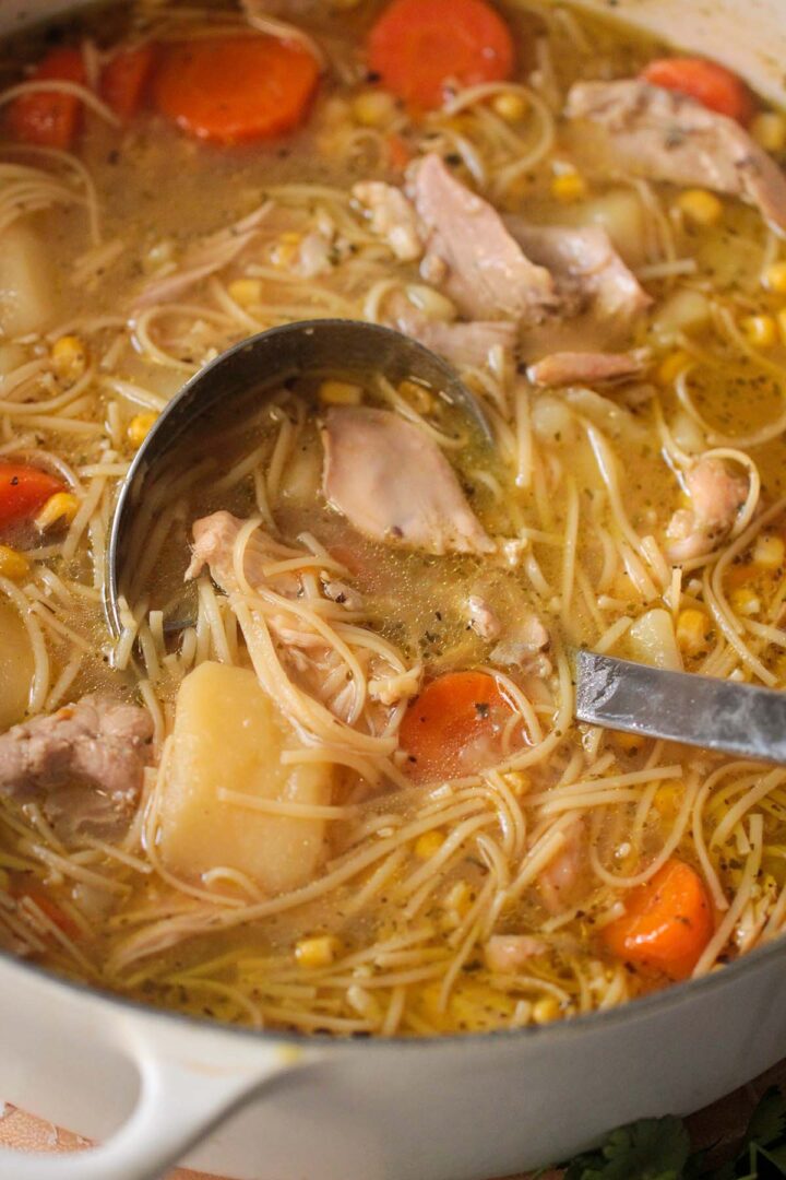 Sopa de Pollo (Caldo de Pollo) - Cooked by Julie