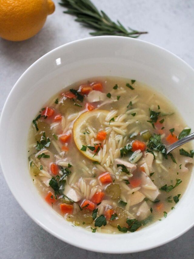 Lemon Chicken Orzo Soup Cooked By Julie