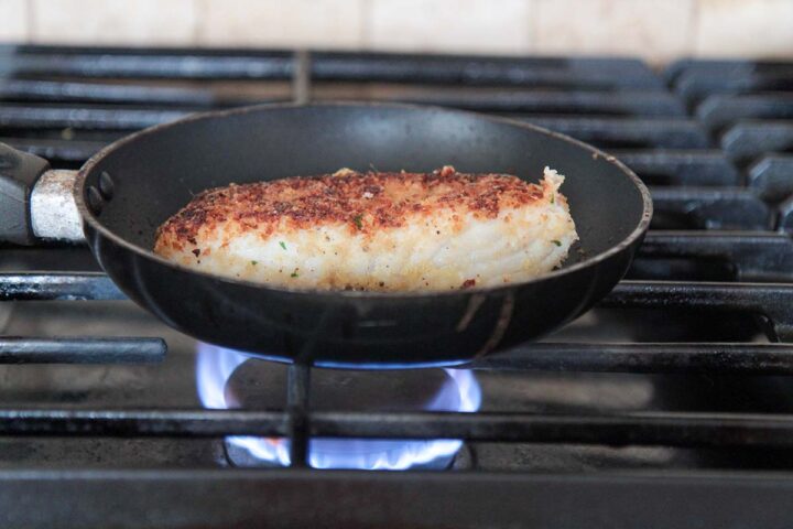 Pan-Seared Parmesan Crusted Halibut - Cooked by Julie