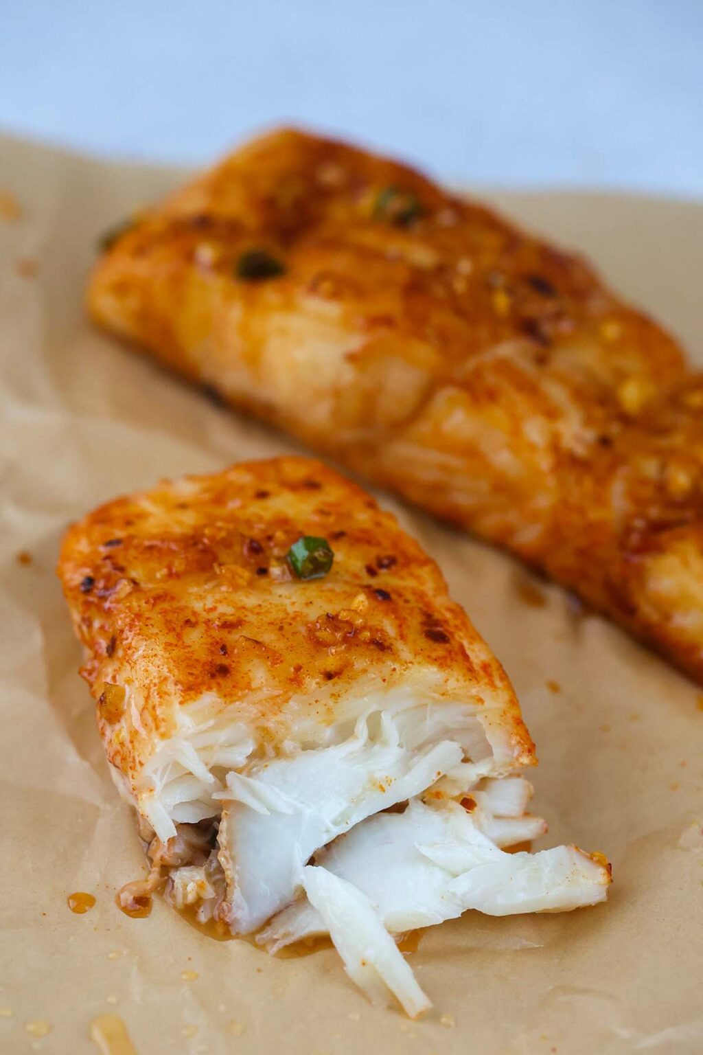 Baked Spicy Honey Halibut - Cooked by Julie