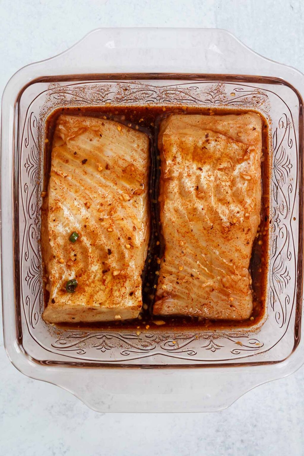 Baked Spicy Honey Halibut - Cooked by Julie