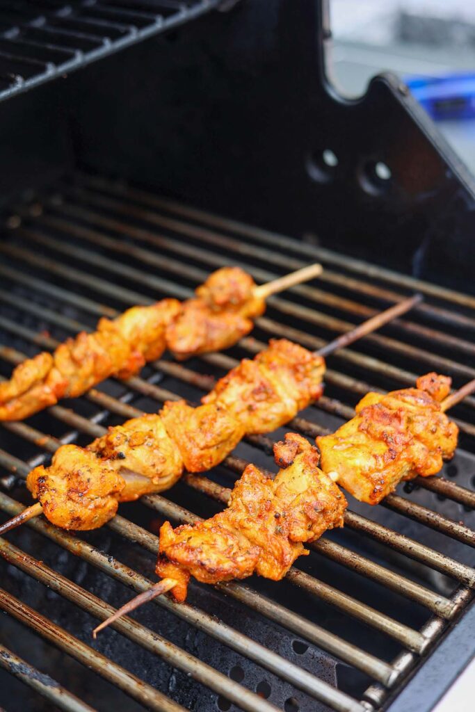 Pinchos de Pollo (BBQ Chicken Skewers) - Cooked by Julie