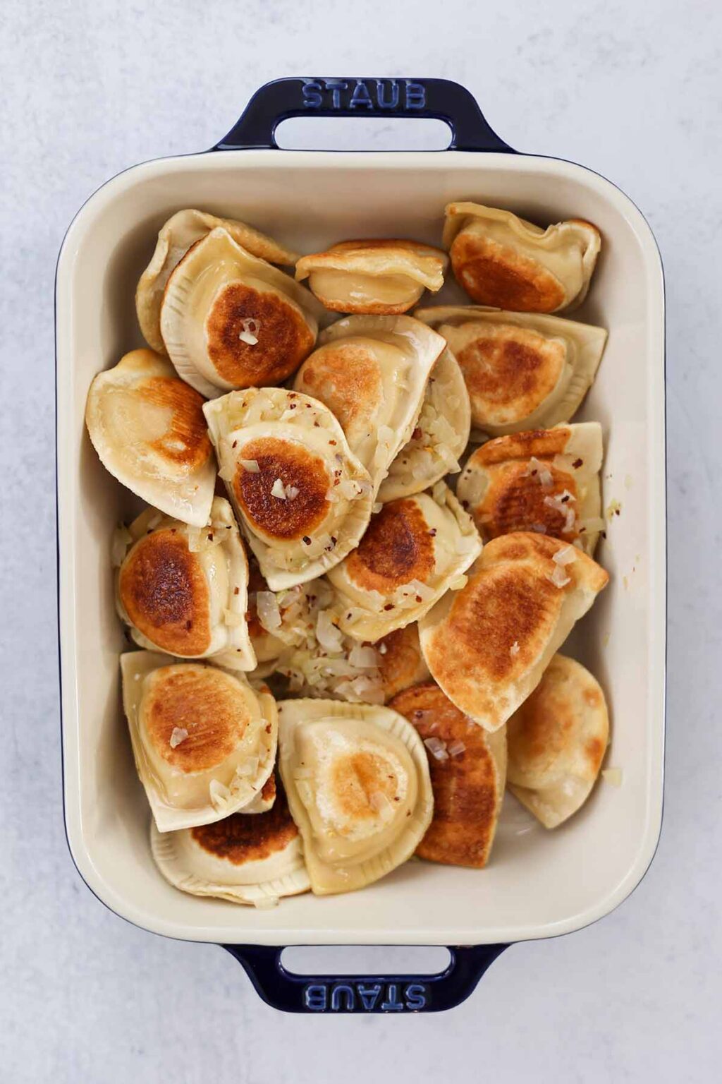 Pierogi Casserole (Vegetarian) - Cooked by Julie