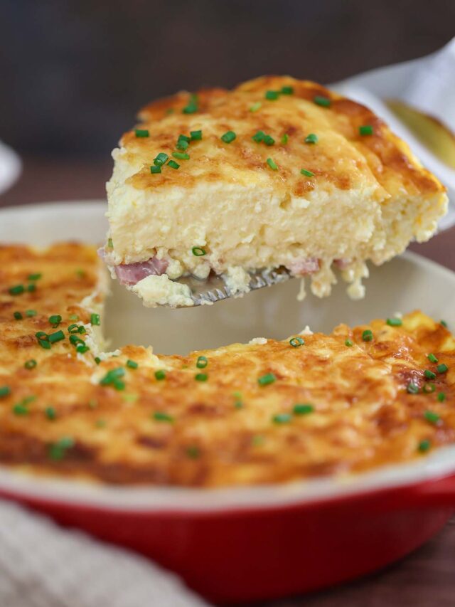 Ham and Gruyere Cheese Crustless Quiche - Cooked by Julie