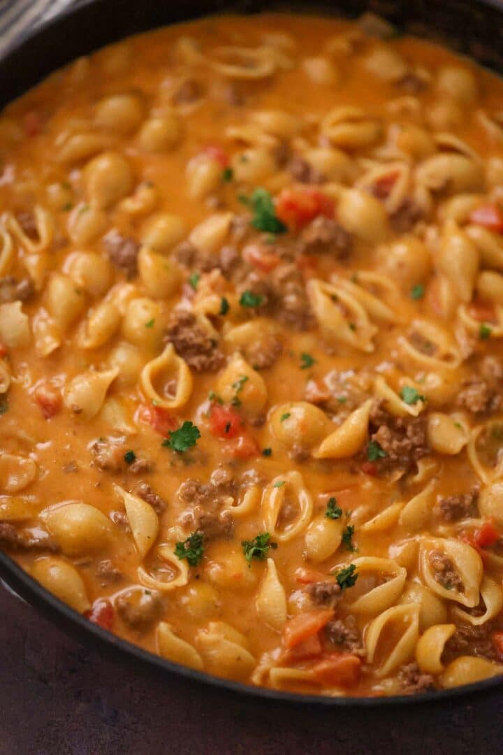 Creamy Taco Pasta - Cooked by Julie