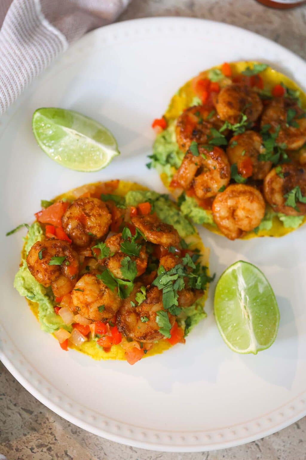 Shrimp Tostadas(Tostadas de Camaron) - Cooked by Julie
