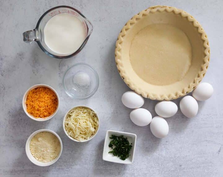 Three Cheese Quiche - Cooked by Julie